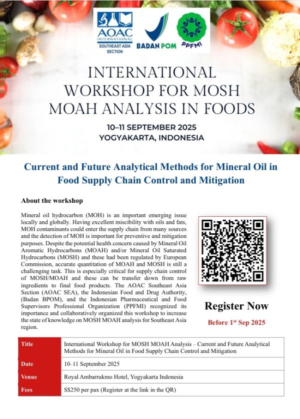 International workshop for mosh moah analysis in foods - Hase Utama ...